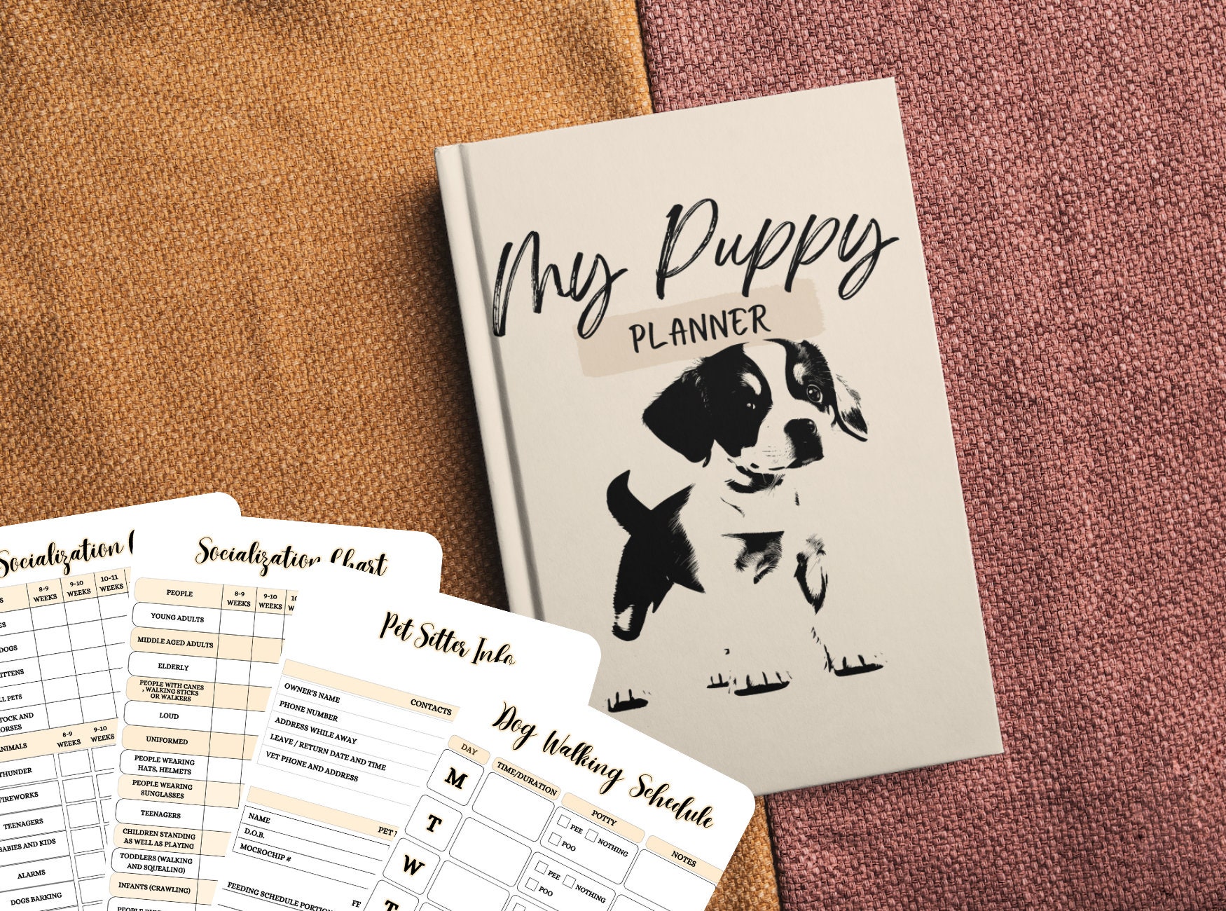 Puppy Dog Organizer Unique Planner Dog Training Walking - Etsy