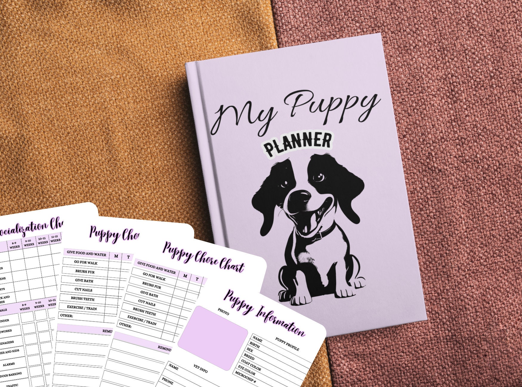 Puppy Dog Organizer Unique Planner Dog Training Walking - Etsy