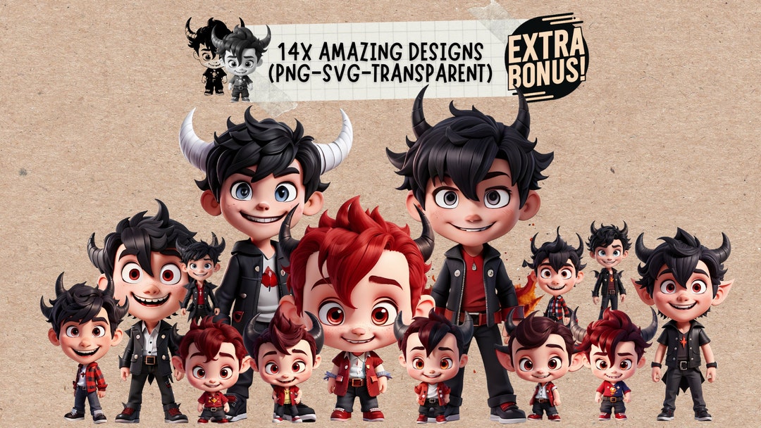 Devil With Happy Face Spooky Season Svg, Angel Devil With Horns and ...