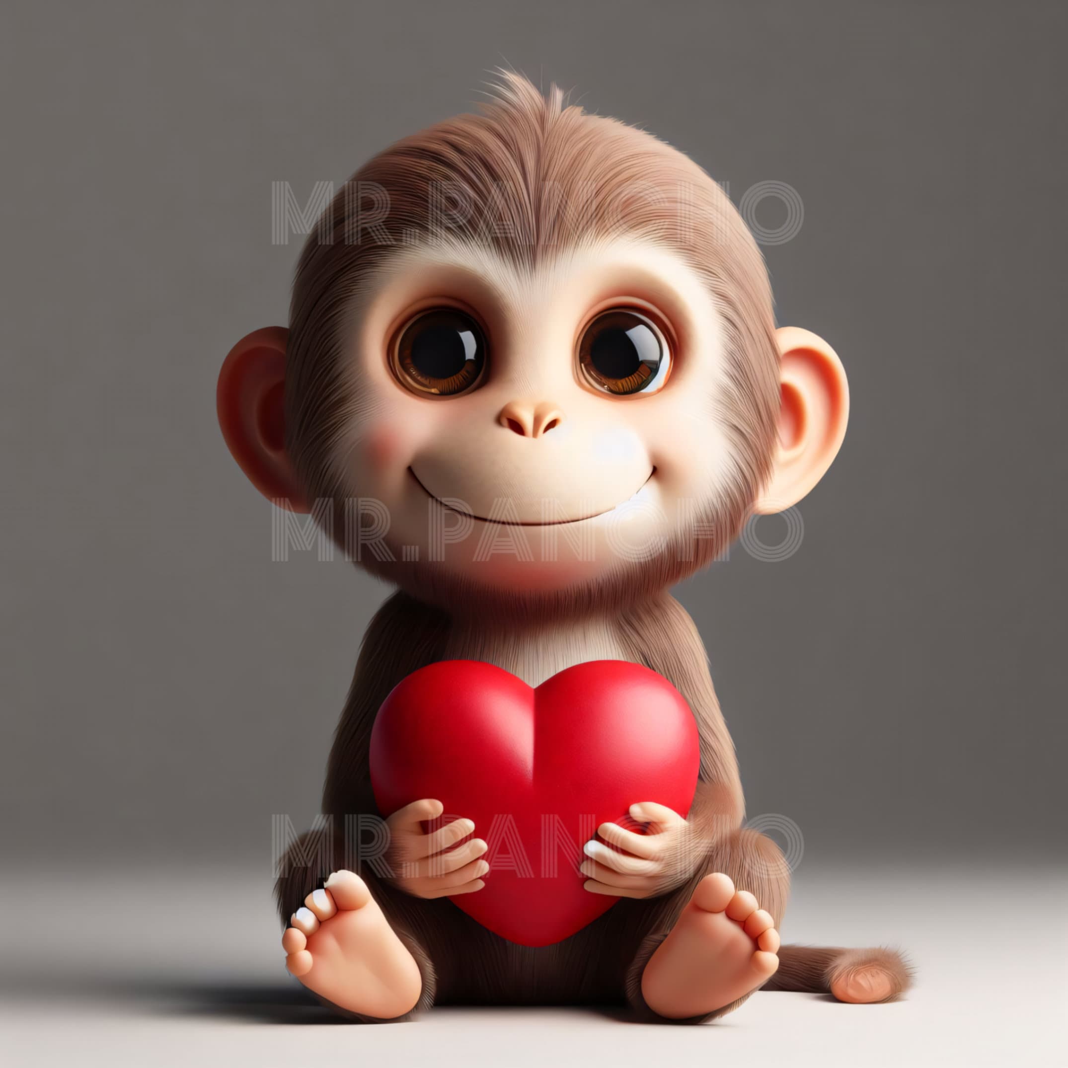 Happy Valentines Day Monkey Svg and Png Bundle, Boys Valentine Animal ...