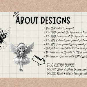 Christmas Angel Svg Png & Clipart Bundle Guardian Angel With - Etsy