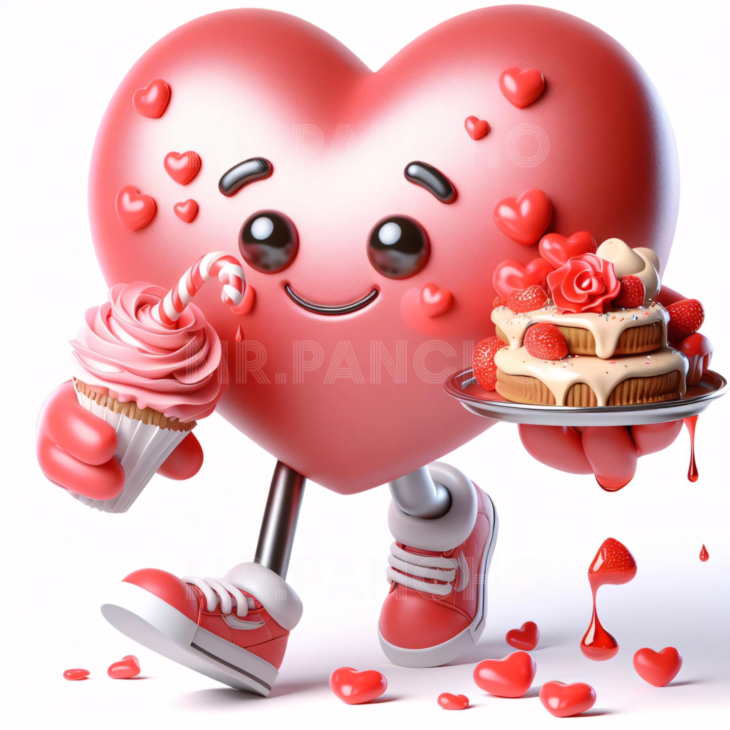 Valentine Candy Heart Smiley Svg & Png Clipart Bundle, Be Mine and I ...