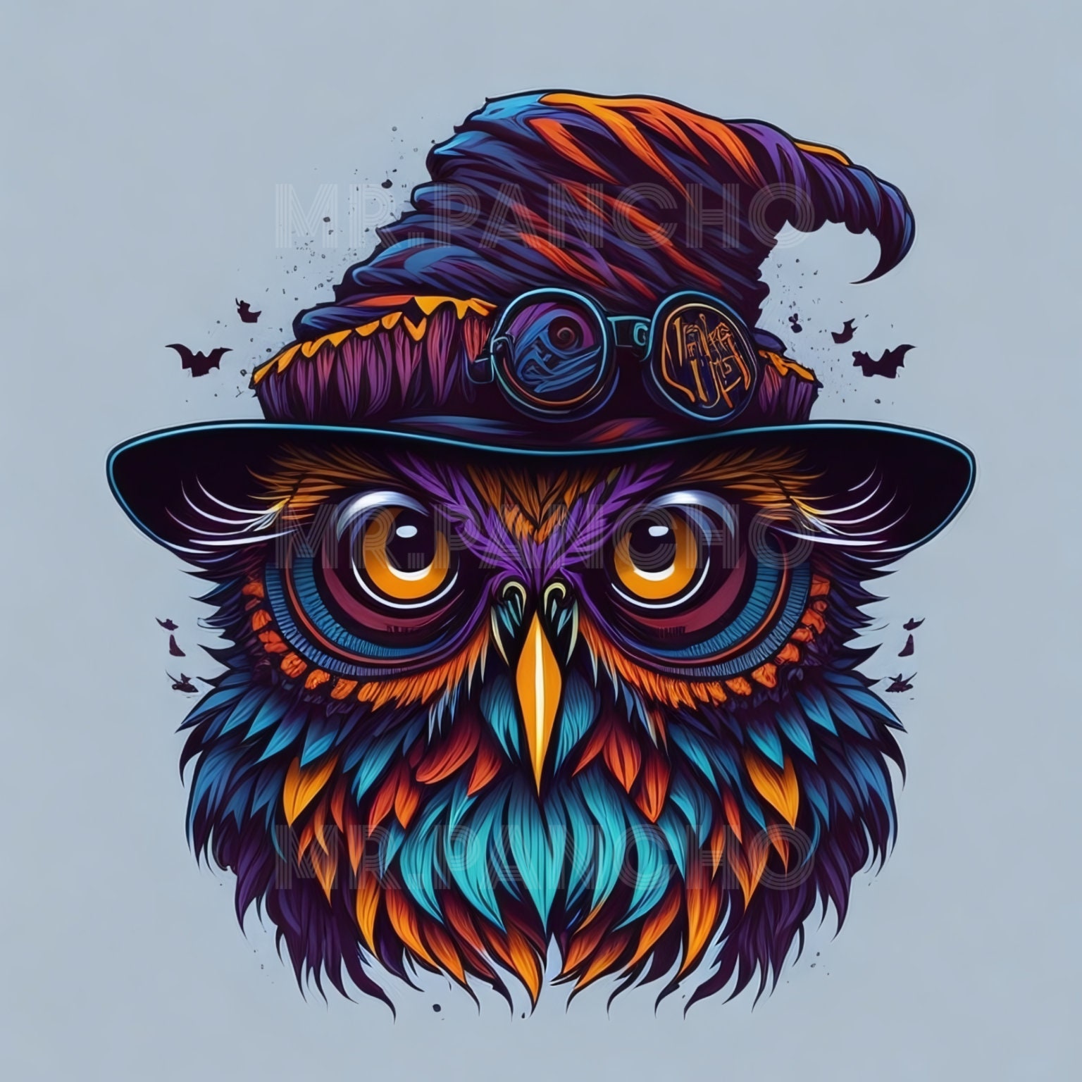 Mystical Hocus Pocus Snowy Owl Svg & Png Painting Printable Wall Art ...