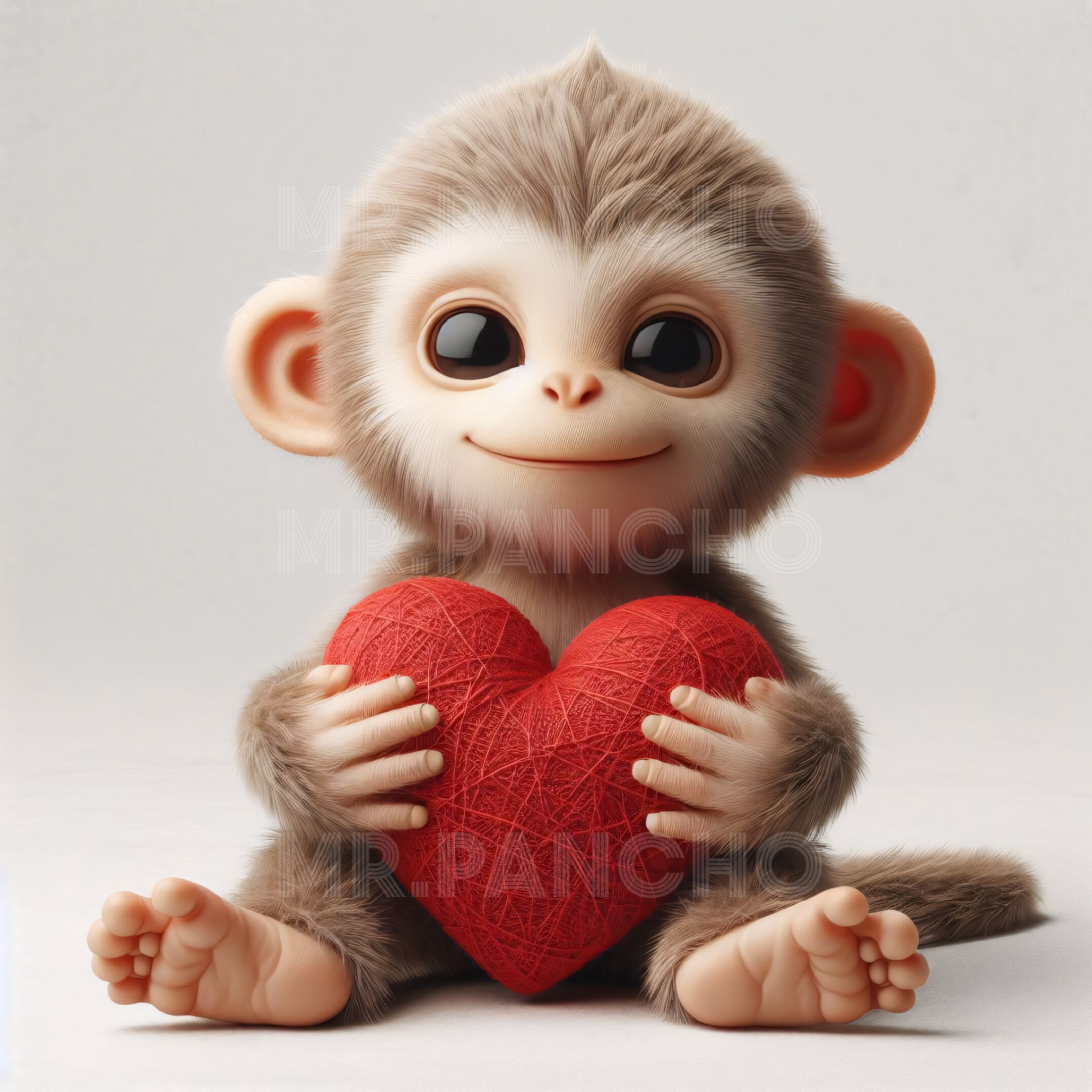 Happy Valentines Day Monkey Svg and Png Bundle, Boys Valentine Animal ...