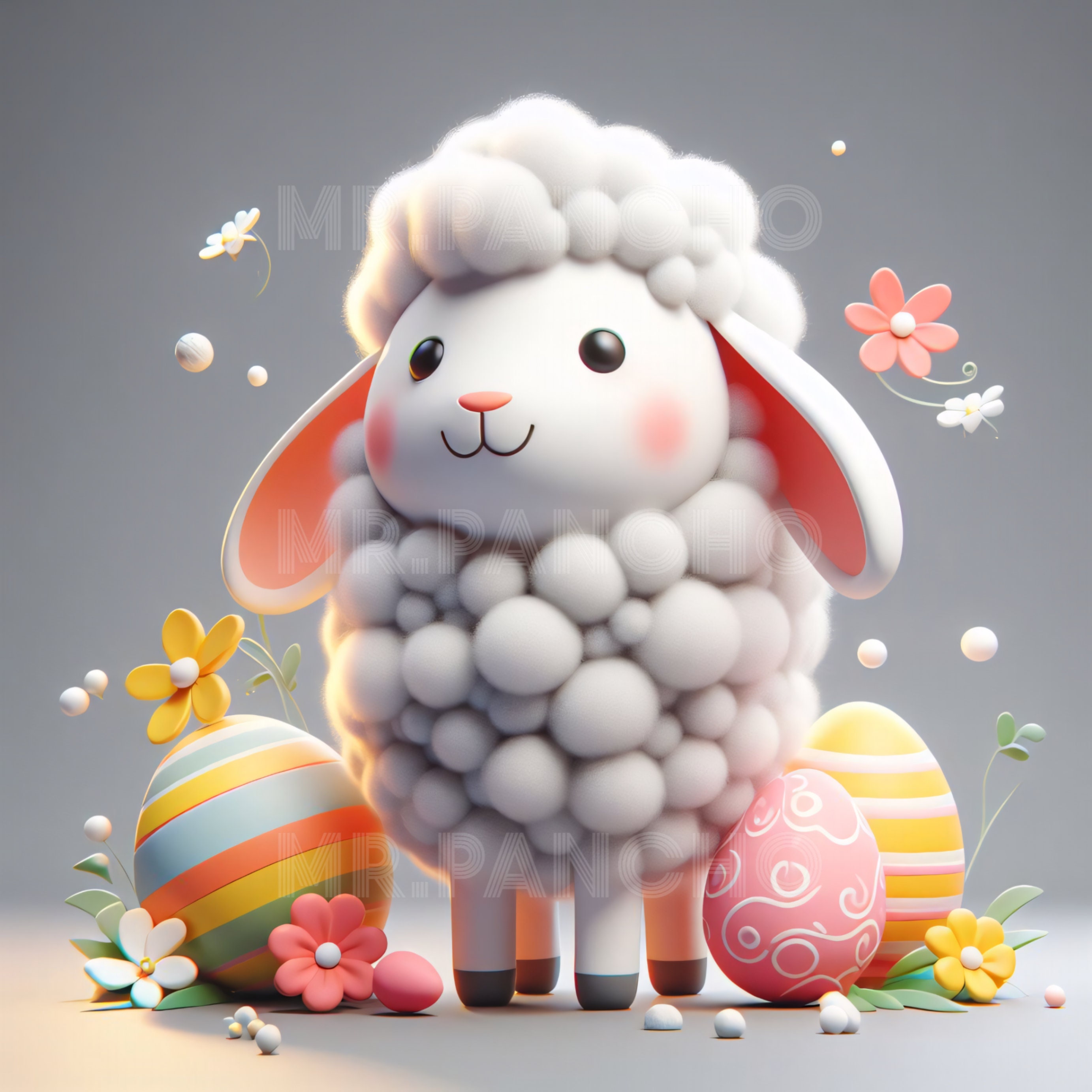 Happy Easter Sheep Png and Svg Clipart Bundle Files, Kids Easter ...