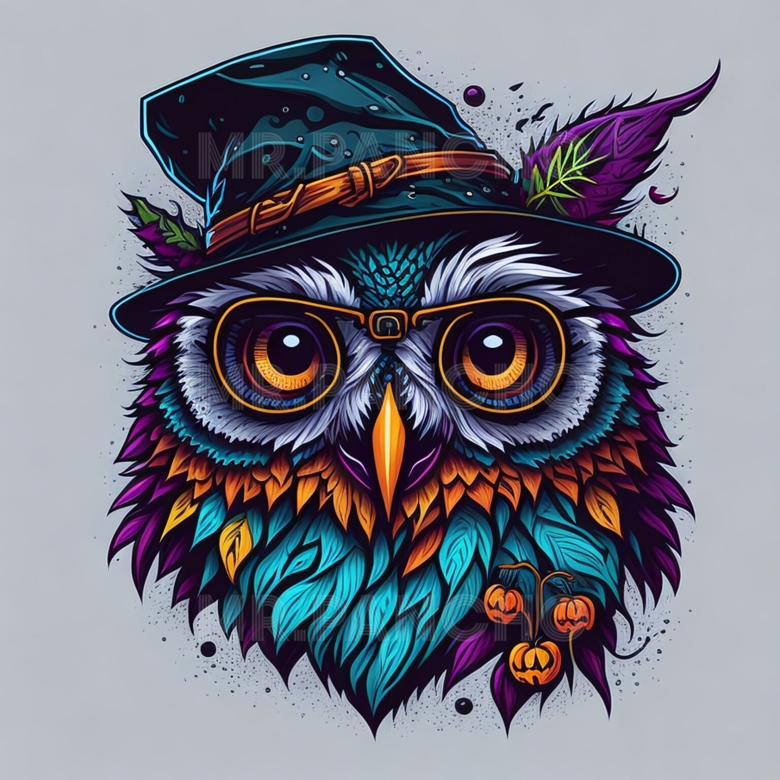 Mystical Hocus Pocus Snowy Owl Svg & Png Painting Printable Wall Art ...