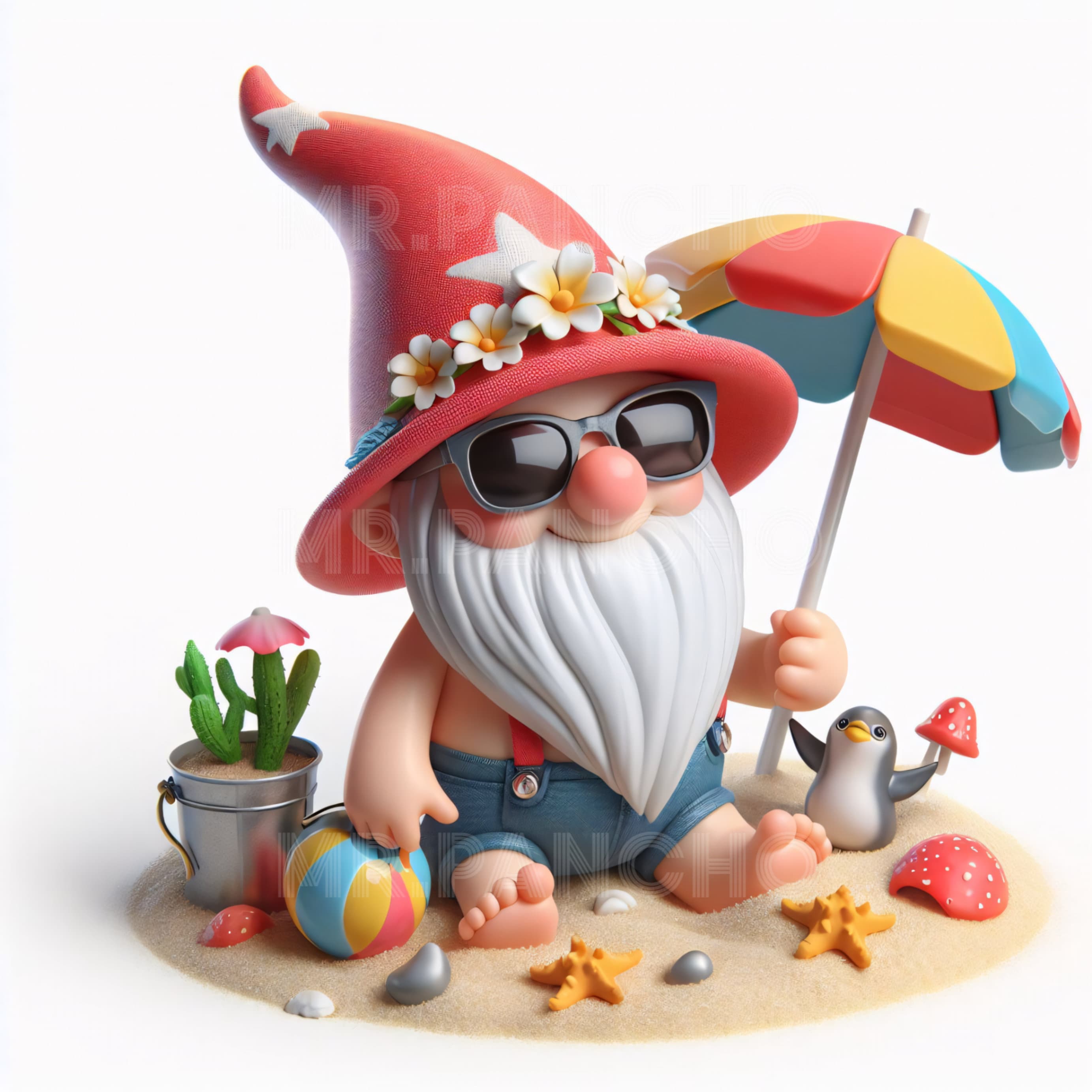 Hello Summer Gnome Svg and Png Fun Clipart for Your Summer Projects - Etsy