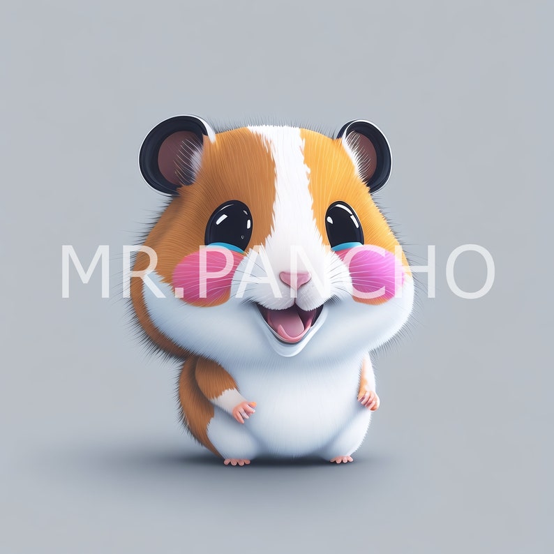 Hamster Stickers Print Svg Bundle, Best Friend Cute Animal Clipart Baby ...