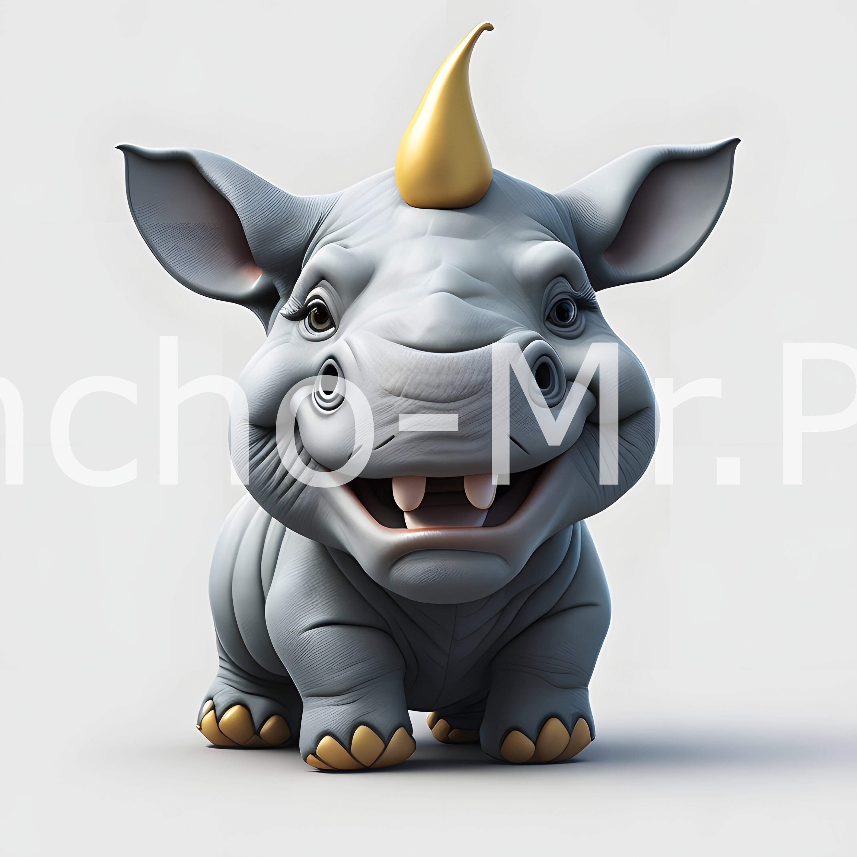 Rhino Clipart Zoo Svg Rhinoceros Clipart Cute Rhino - Etsy
