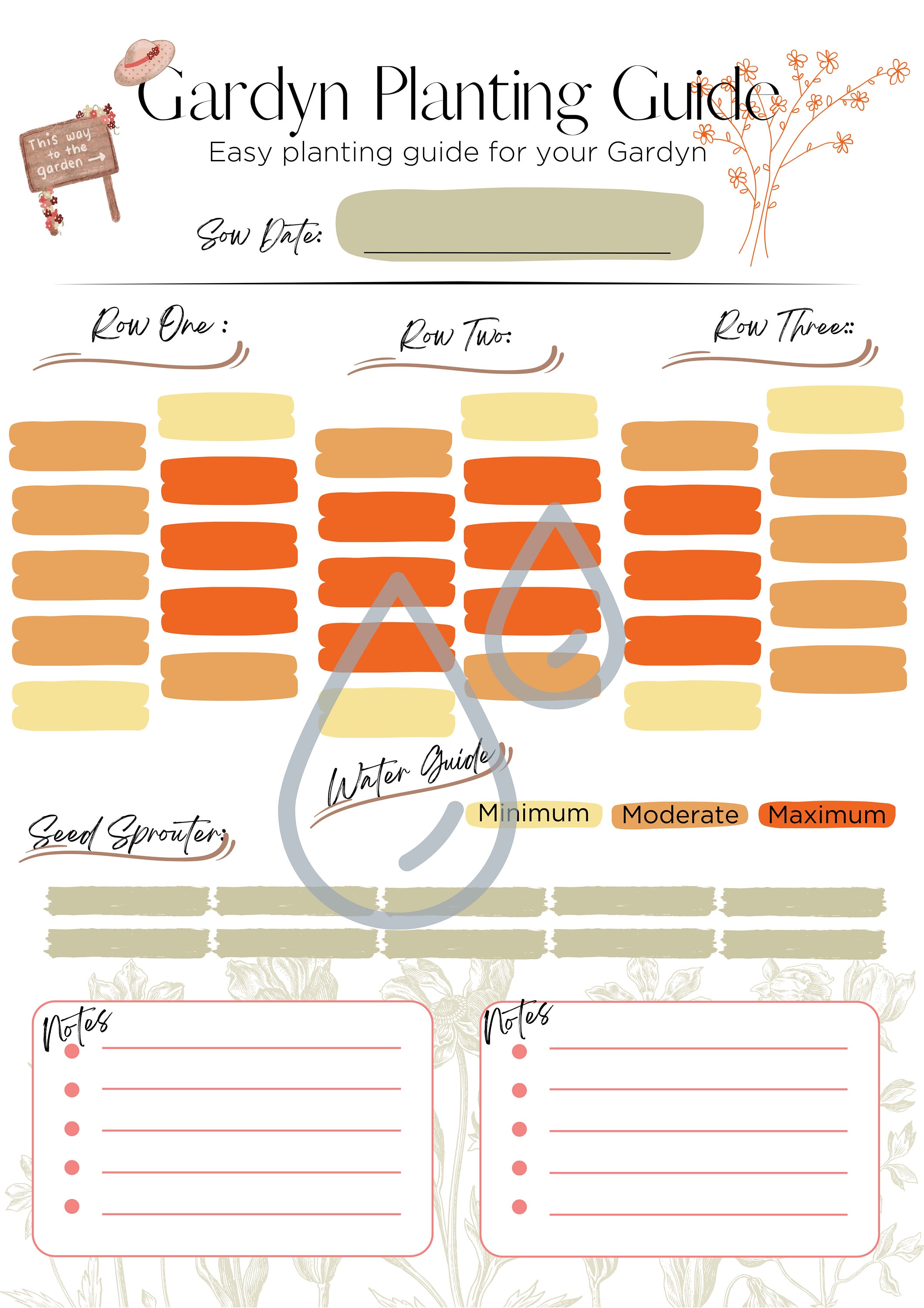 Gardyn Printable Planting Planner - Etsy