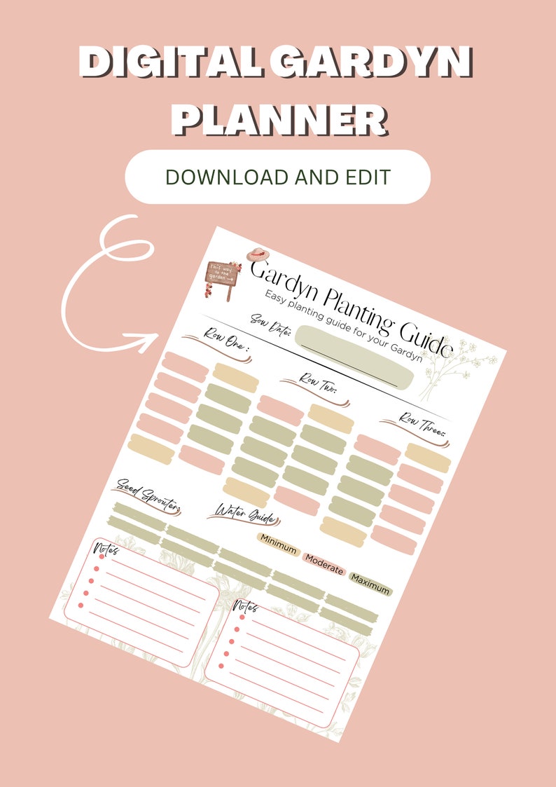 Gardyn Printable Planting Planner - Etsy