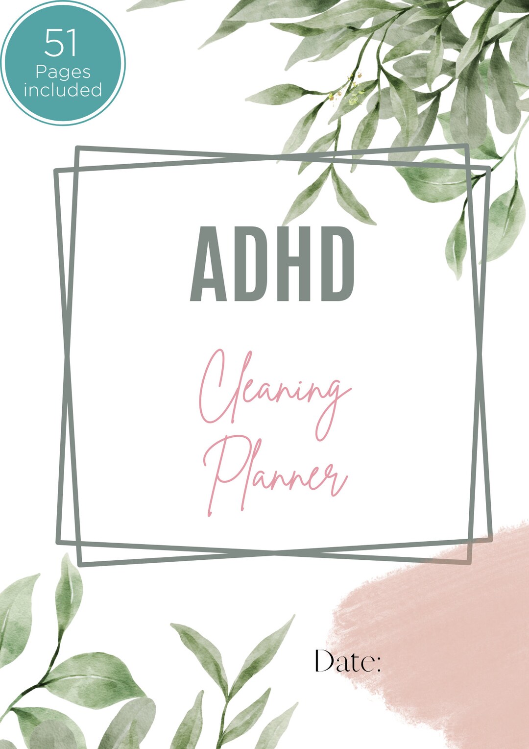ADHD Cleaning Planner Editable on CANVA - Etsy
