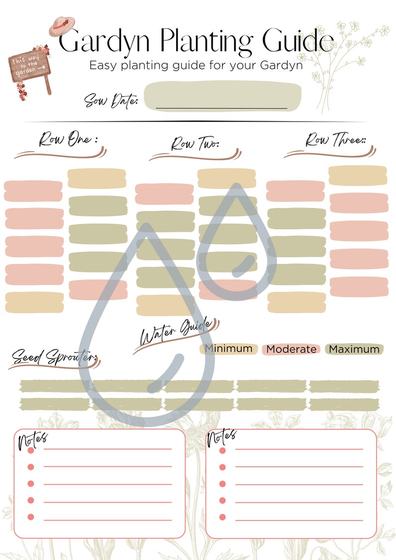 Gardyn Printable Planting Planner - Etsy