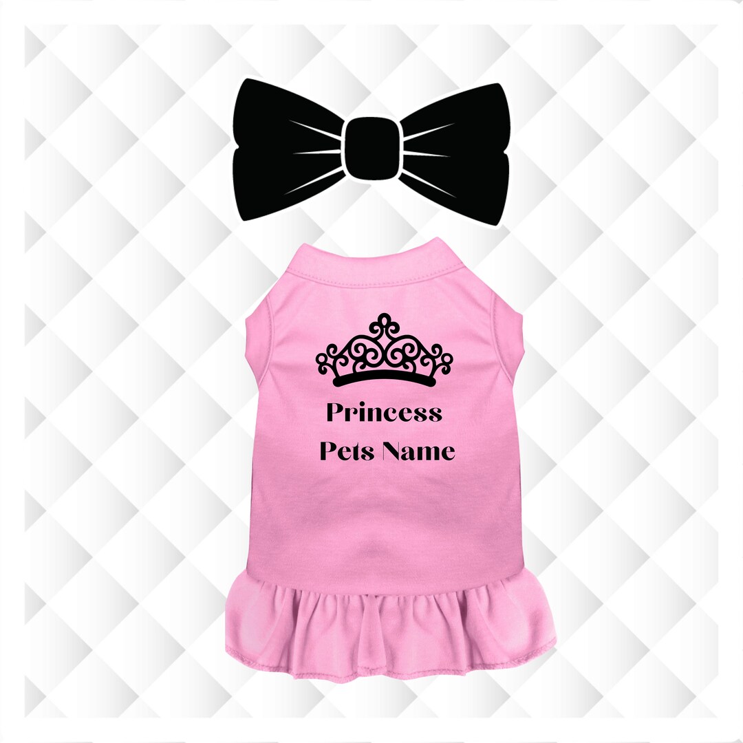 CUSTOMIZED PRINCESS CROWN Dog Dress for Small Dogs Little Dogs Cute ...