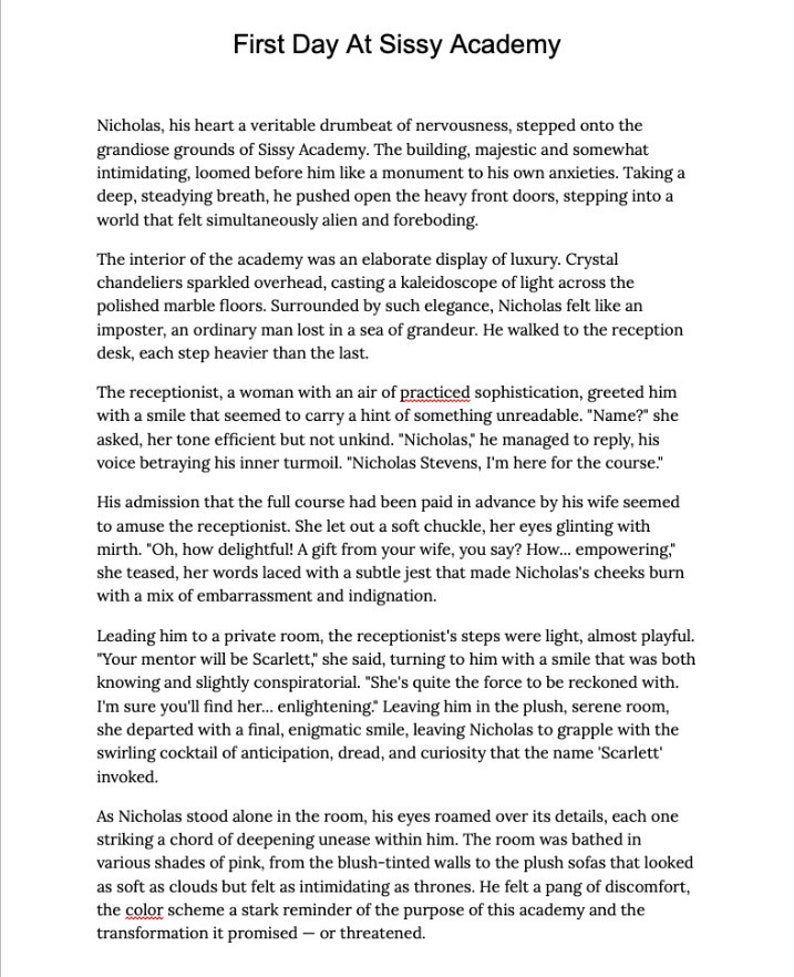 Buy First Day at Sissy Academy: Crossdressing Stories Sissy Task ...