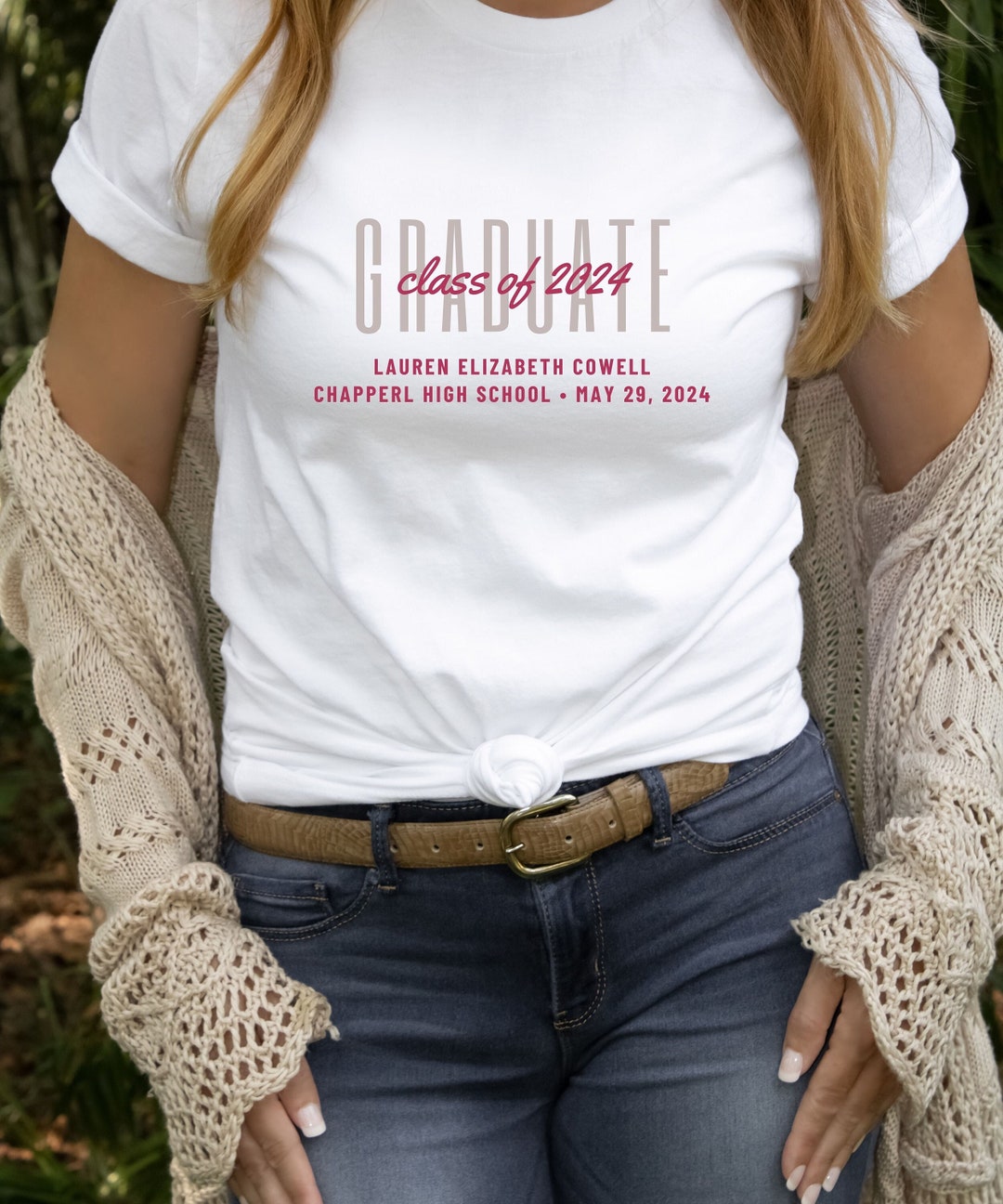 Custom Graduation T-shirts Class of 2024 Personalized Graduations Gift ...