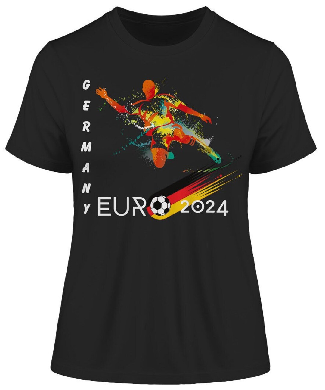 EM 2024 Shirt /germany Euro2024/ Football Shirt T-shirt Fitted Ladies ...