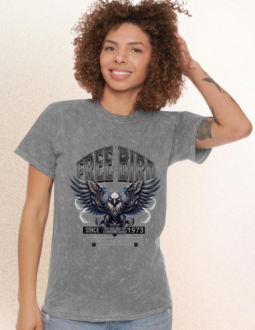 Free Bird 1973 Unisex Mineral Wash T-shirt, Vintage Graphic Tee ...