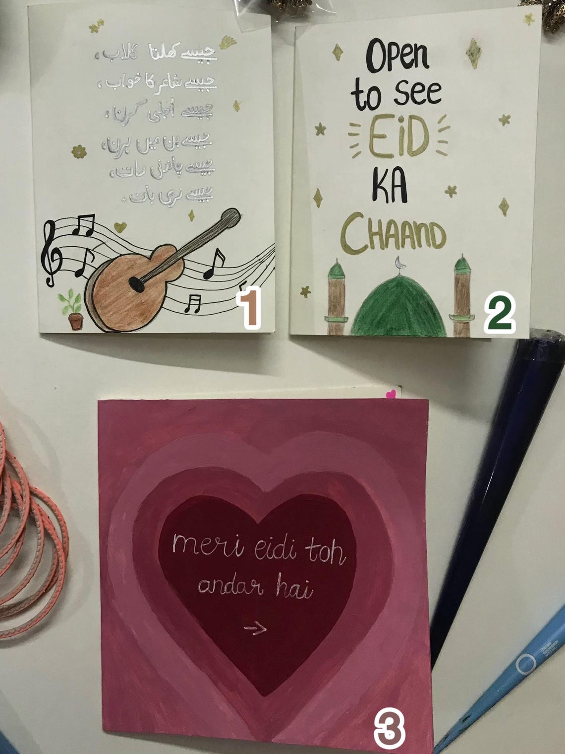 Eid Mirror Cards, Eid Ul Adha Cards, Eid Cards, Mirror Cards, Handmade ...