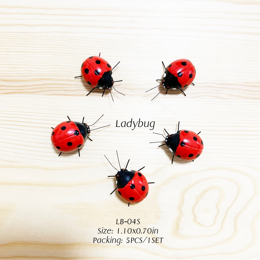 Ladybug, Bug Magnet, Small Size Handmade Clay Magnet Insect Figurine ...