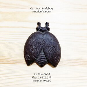 Cast Iron Ladybug Nautical Decor Wedding Gift Gift Mermaid Gift Beach ...