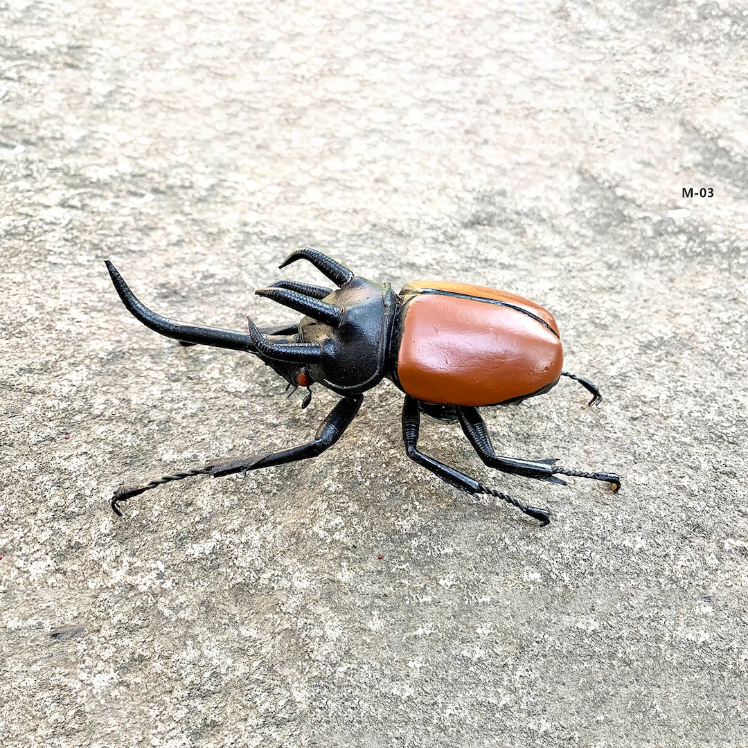 Bug Magnet, Middle Size Handmade Clay Magnet Beetle Figurine Realistic ...