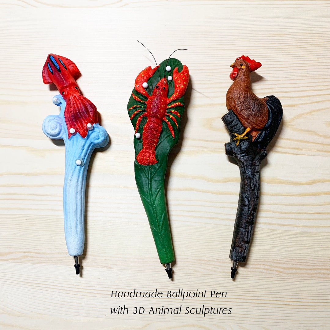 Handmade 3D Animal Ballpoint Pen: Unique Kids Stationery Gift - Etsy