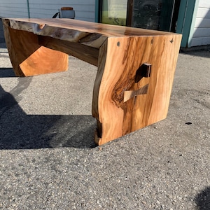 Live Edge Waterfall Coffee Table - Etsy