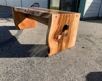 Live Edge Waterfall Maple Coffee Table - Etsy