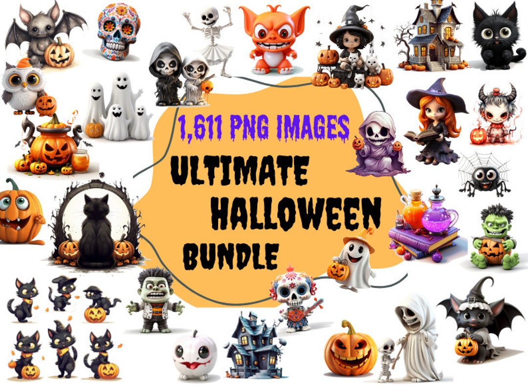 Ultimate Halloween Clipart Bundle - 1,611 High-quality Digital Images ...