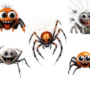 Cute Halloween Spider Clipart Bundle - 73 High-res 300 DPI Images ...