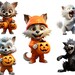Cute Halloween Werewolf Clipart Bundle 88 High-res 300 DPI Images ...