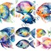 Watercolor Fish Clipart, Tropical Fish Clipart, Coral Reef Fish Clipart ...