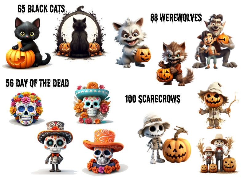 Ultimate Halloween Clipart Bundle - 1,611 High-quality Digital Images ...