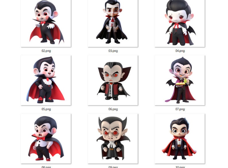 Cute Halloween Vampire Clipart Bundle - 88 High-res 300 DPI Images ...