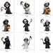 Cute Halloween Grim Reaper Clipart Bundle 67 High-res 300 DPI Images ...
