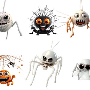 Cute Halloween Spider Clipart Bundle - 73 High-res 300 DPI Images ...
