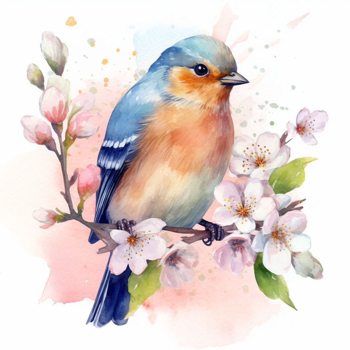 Set of 77, Watercolor Birds Clip Art, Colorful Birds Clipart, Spring ...