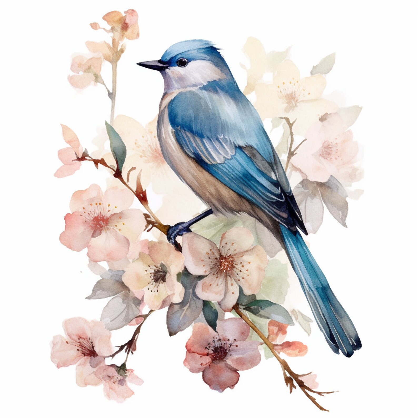 Set of 77, Watercolor Birds Clip Art, Colorful Birds Clipart, Spring ...