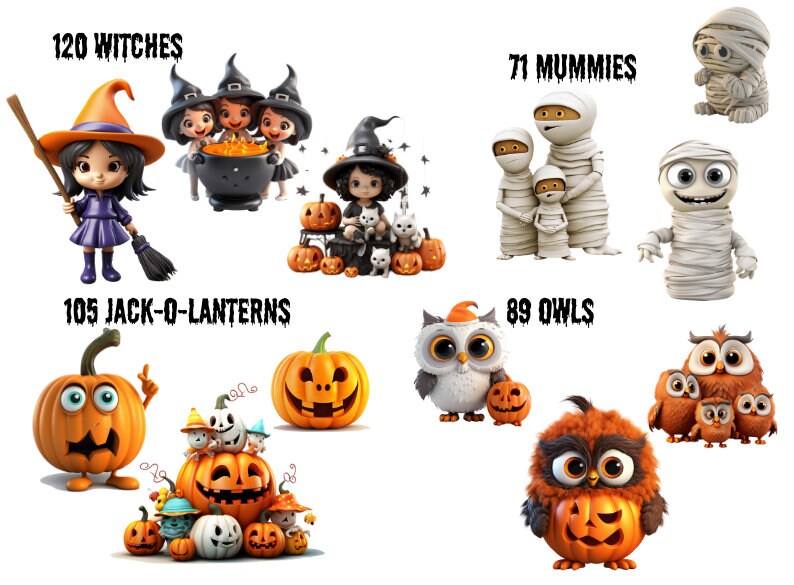 Ultimate Halloween Clipart Bundle - 1,611 High-quality Digital Images ...