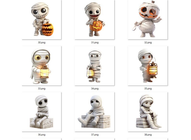 159 Cute Halloween Images Monsters & Mummies Bundles, High-quality ...