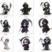 Cute Halloween Grim Reaper Clipart Bundle 67 High-res 300 DPI Images ...