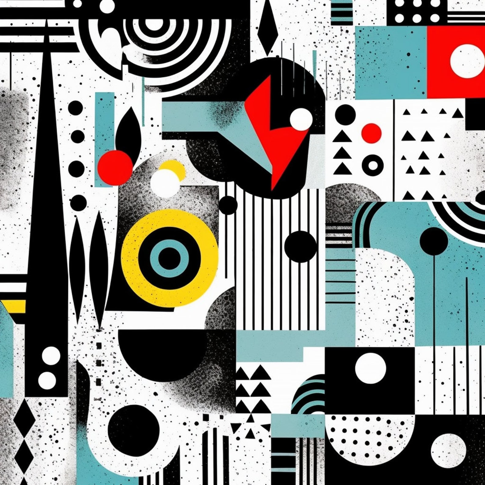 26 Midcentury Abstract Digital Wall Art, Colorful Abstract, African ...