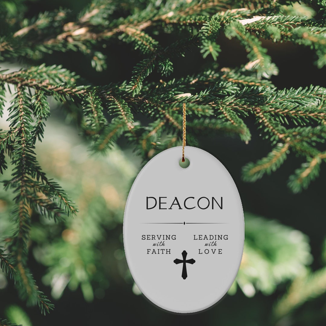 Deacon Ornament, Oval Deacon Ornament, Gift for Man or Woman of Faith ...