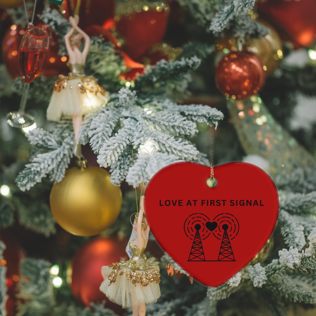 Ham Radio Ornament, Amateur Radio Gift Ideas, Ham Radio Heart Ornament ...