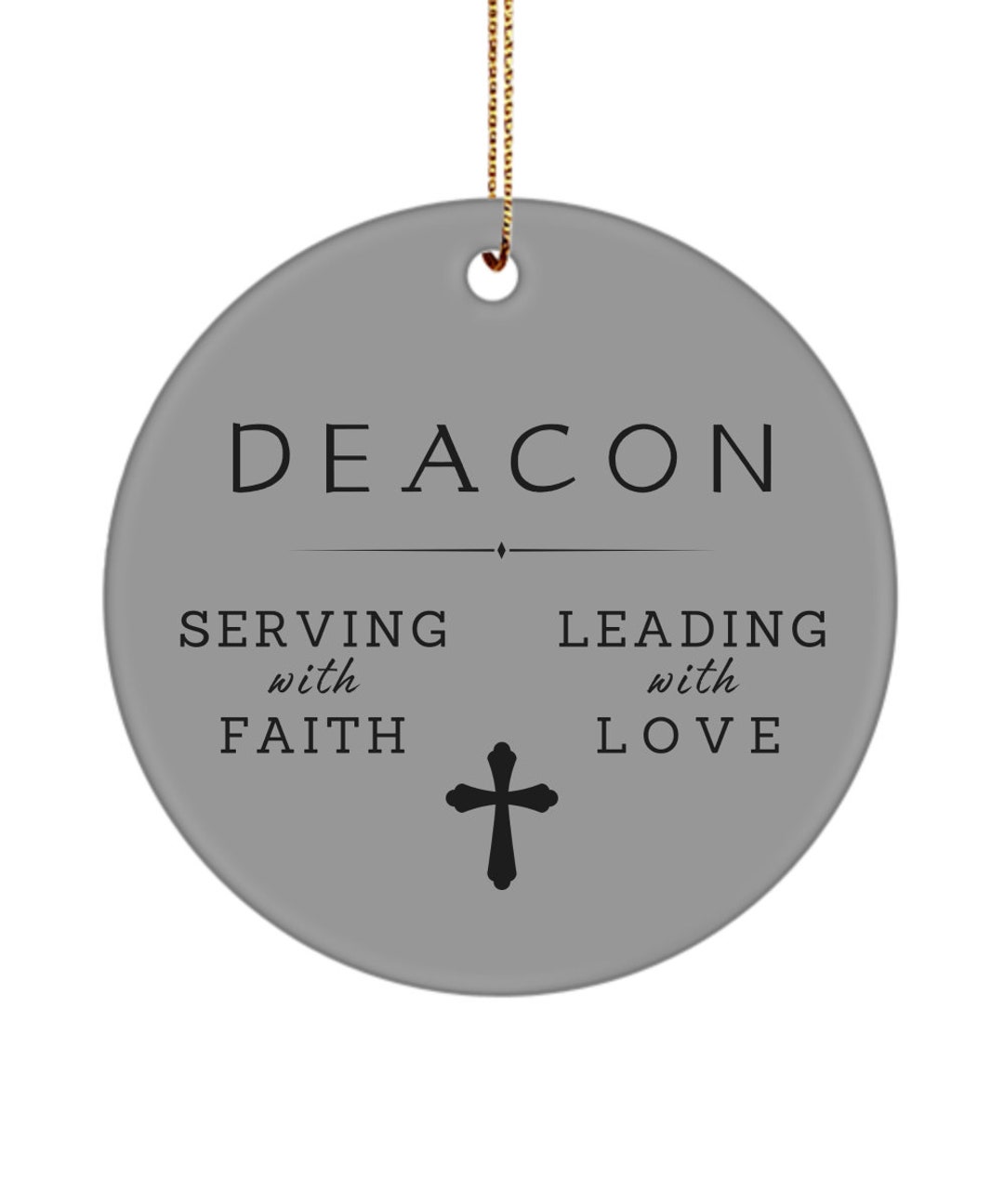 Deacon Ornament, Round Deacon Ornament, Gift for Man or Woman of Faith ...