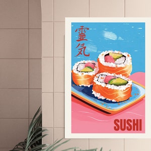 Sushi Poster Food Print Modern Kitchen Decor Digital Download ...