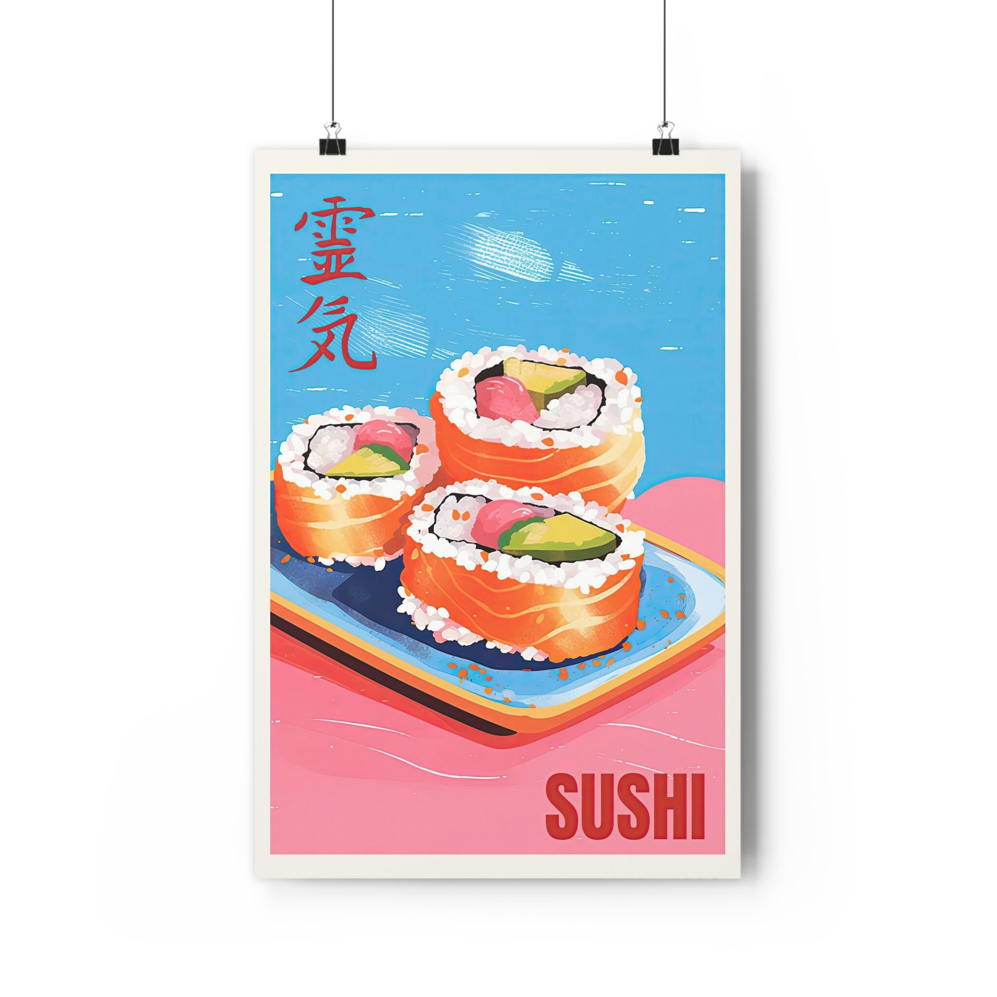 Sushi Poster Food Print Modern Kitchen Decor Digital Download ...