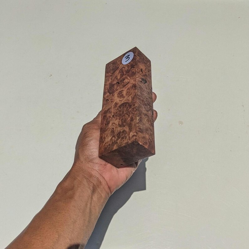Exotic Ebony Burl Wood Block | Custom Handle Woodworking Blank | Wood ...