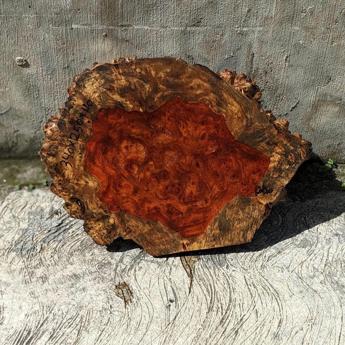 Red Amboyna Burl Wood Slab: Exotic Natural Edge Woodworking Material - Etsy